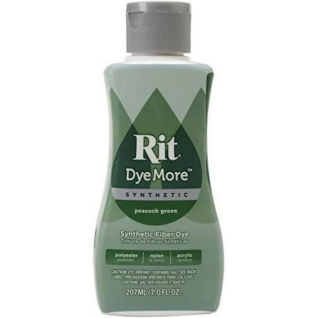 Rit Dye More Synthetic Fabric Dye, 7oz - Peacock Green for Polyester ...