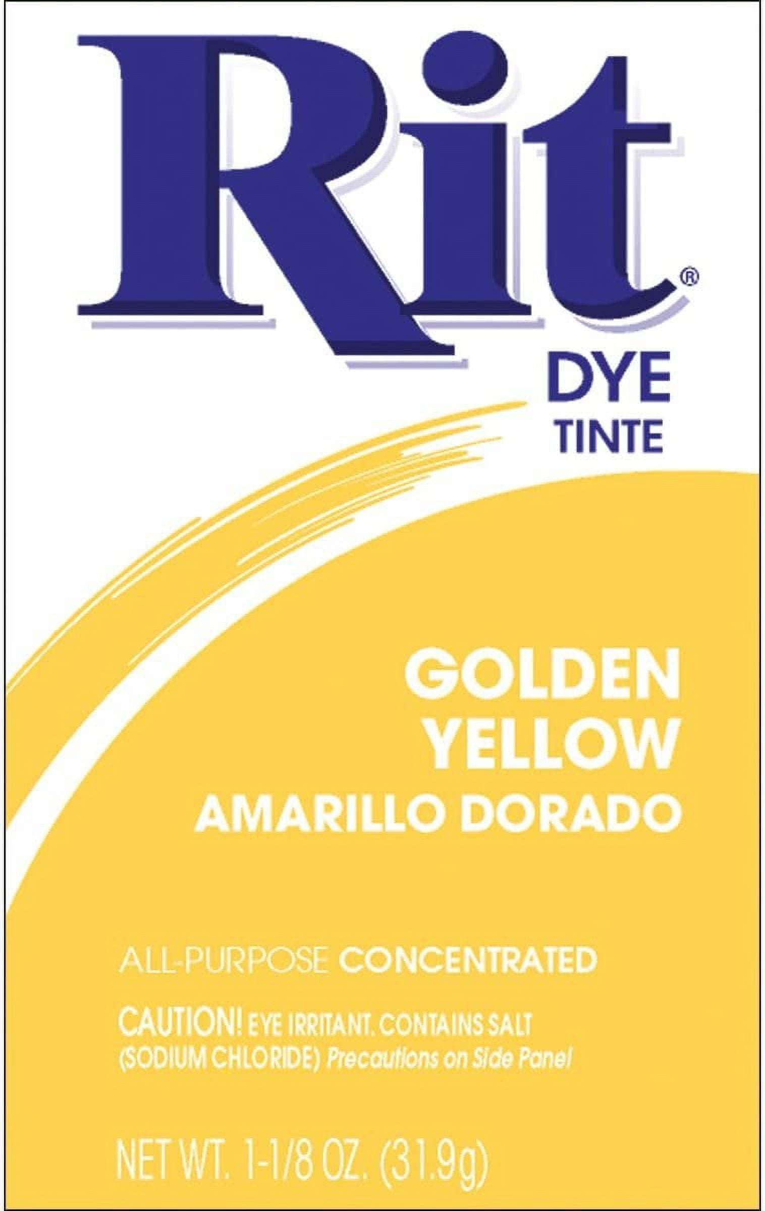 Rit Fabric Dye Powder, Golden Yellow, 1oz Box for 1lb Fabric or 3 Yards ...