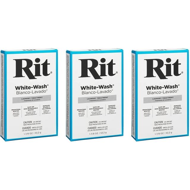 Rit Dye Powdered Fabric Dye, White Wash, 1 7/8-Ounce Three Pack ...