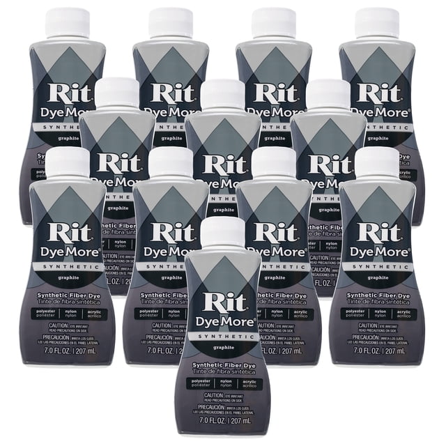 Rit DyeMore | Synthetic 7oz Liquid 12-Pack Case - Graphite - Walmart.com