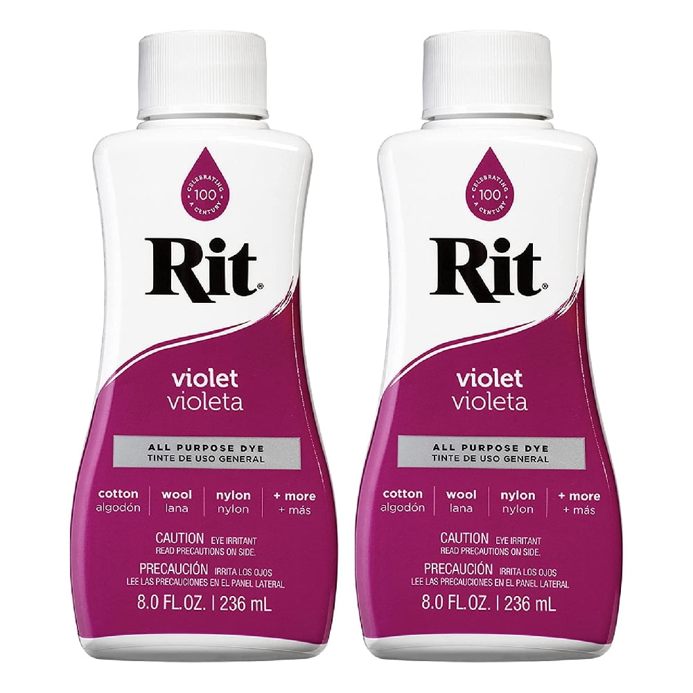 Rit Liquid Dye All Purpose Fabric Dye 8 Ounce Violet, 2 Pack - Walmart.com