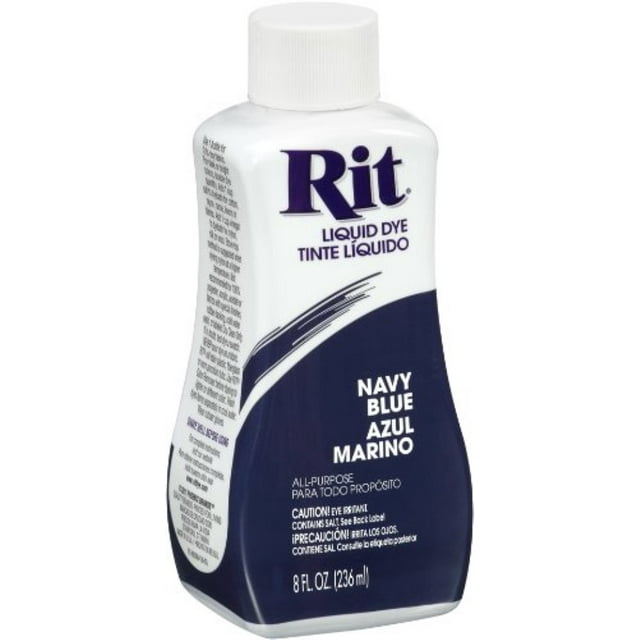Rit Liquid Fabric Dye, Navy Blue, 8 oz, Pack of 2, Suitable for ...