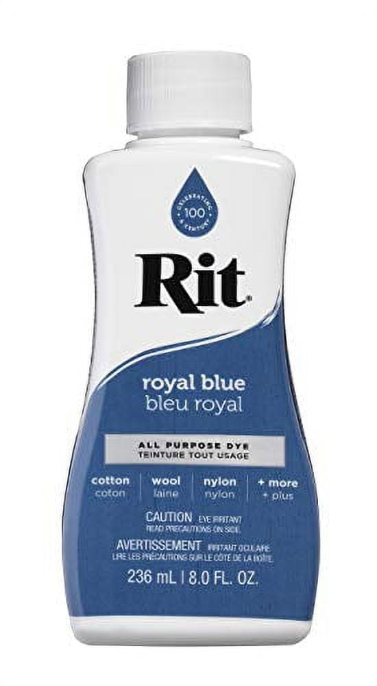 Rit Versatile Non-Toxic Liquid Fabric Dye, 8 oz, Royal Blue - Walmart.com