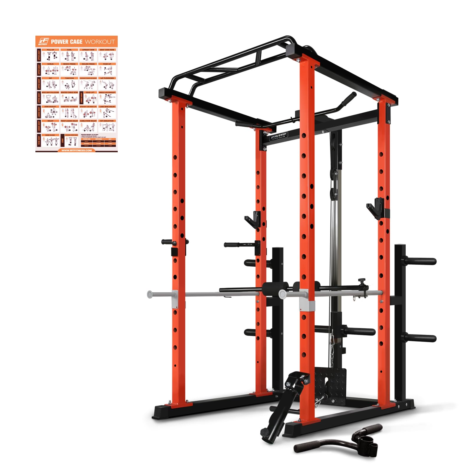 Titan Fitness T-3 Series Tricep and Lat Pulley System, Rated 440 LB ...