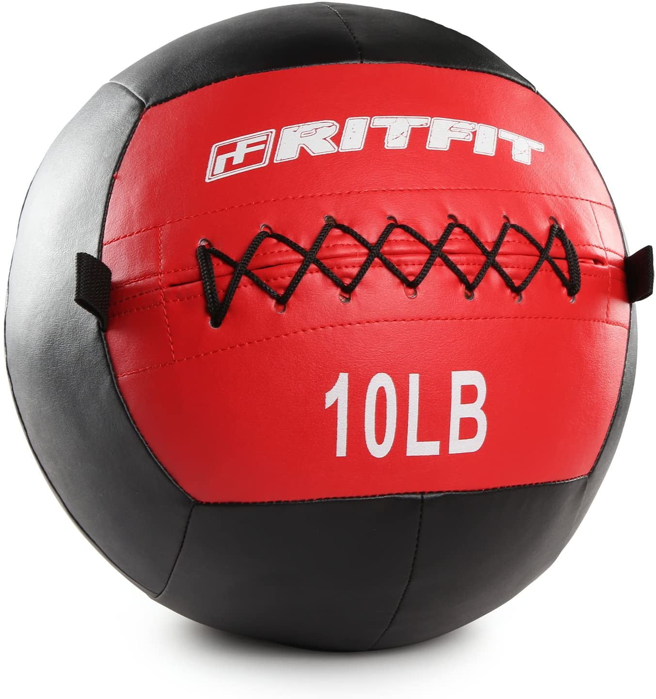RitFit 10lb Soft Medicine Ball / Wall Ball for Weight Exercise and ...