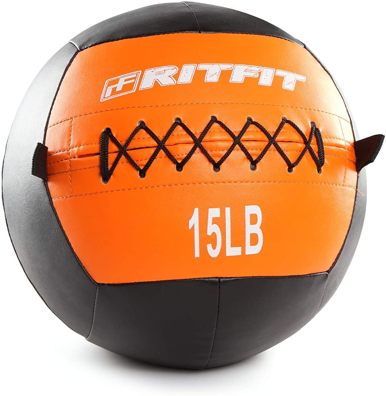 RitFit 15lb Soft Medicine Ball / Wall Ball for Strength and ...