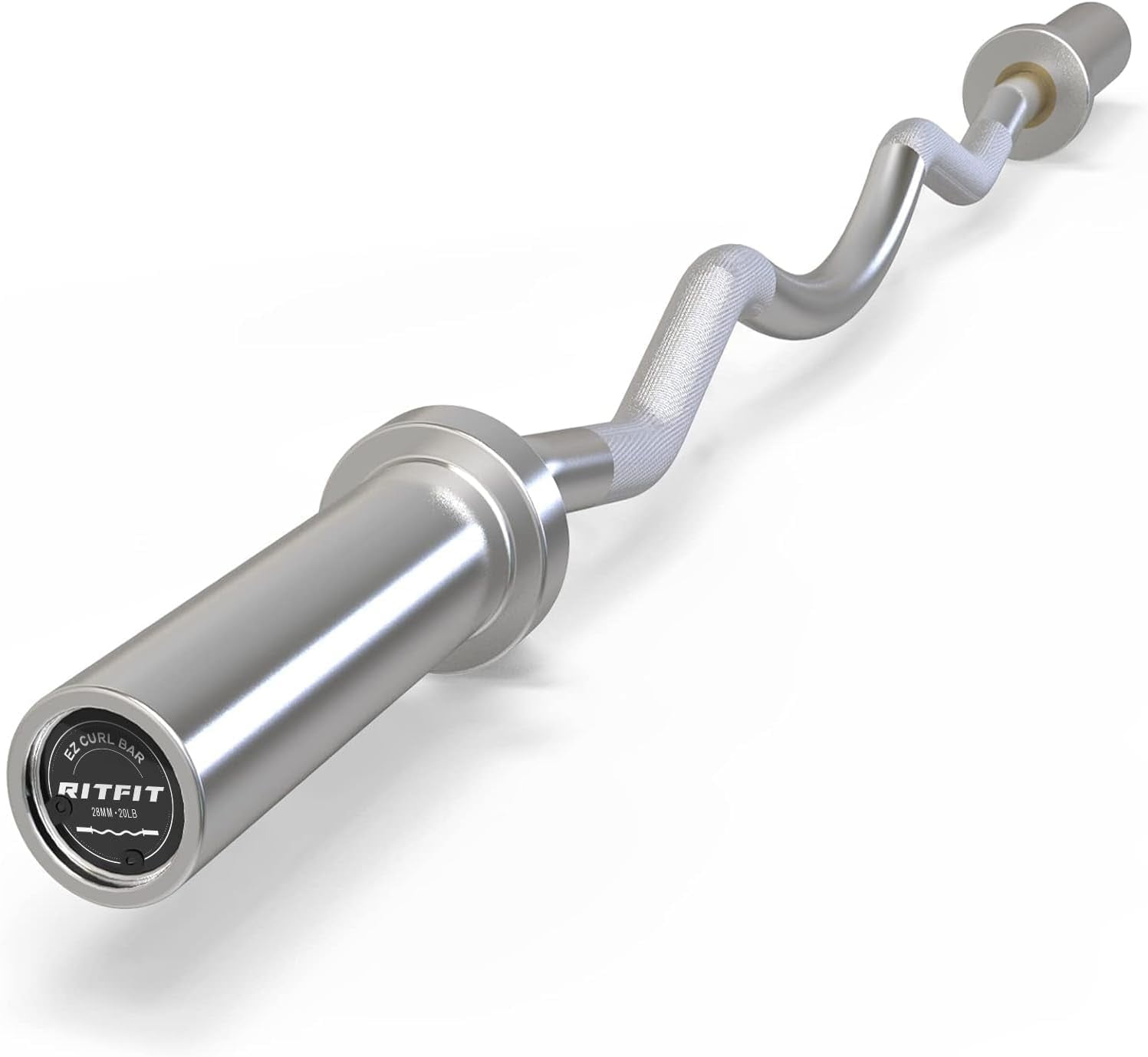 RitFit 2 Inch EZ Curl Bar with Weights, 700LBS Weight Capacity Olympic ...