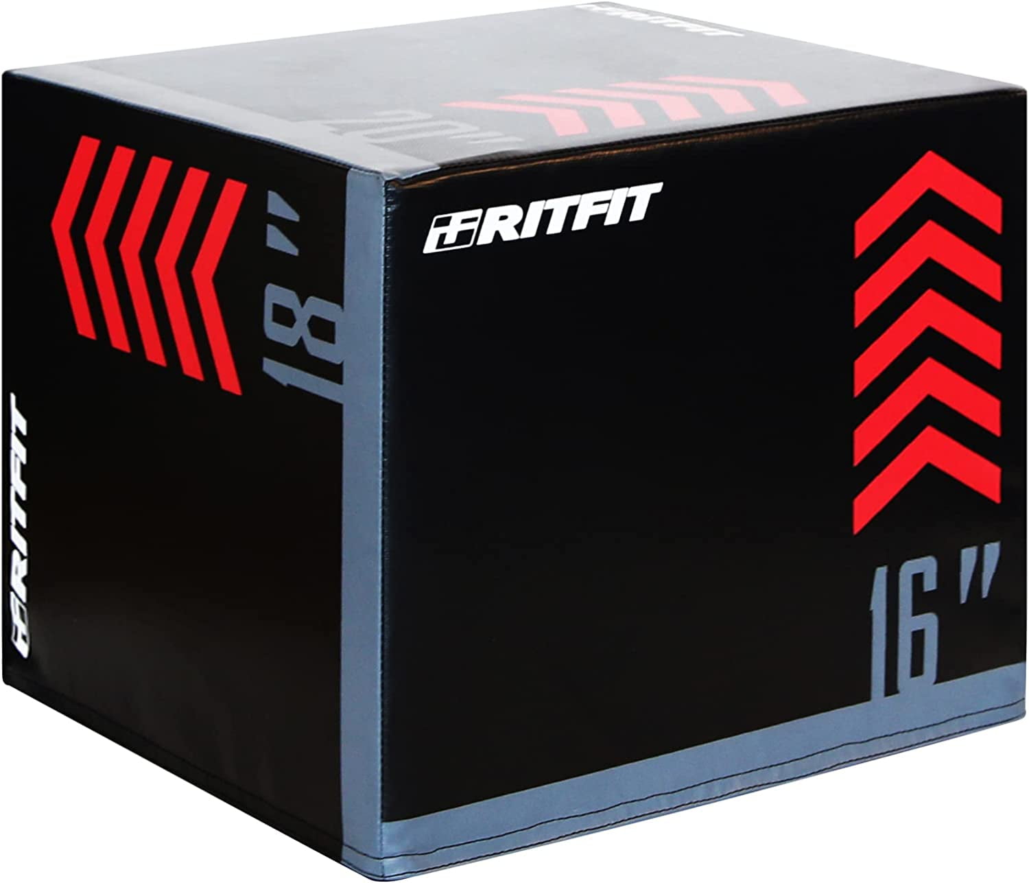 RitFit 3 in 1 Extra Firm Soft Plyo Box Foam Plyometric Box-30”x24”x20 ...