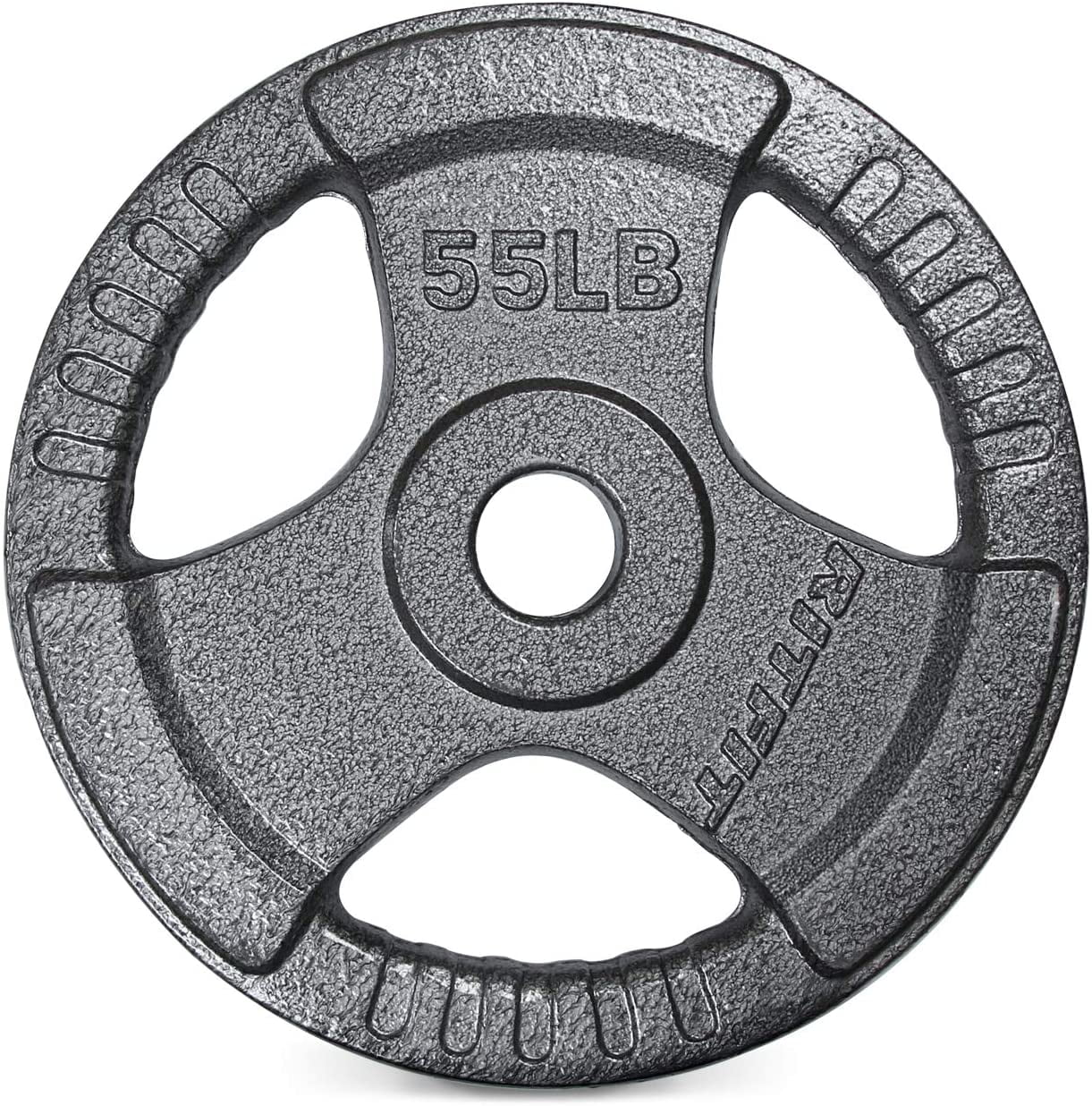 RitFit 55lb Grip Plate Weight for Barbell, 2-Inch Standard Iron Lifting ...