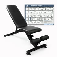Reebok Fitness Delta Deck Multipurpose Adjustable Weight Bench Aerobic ...
