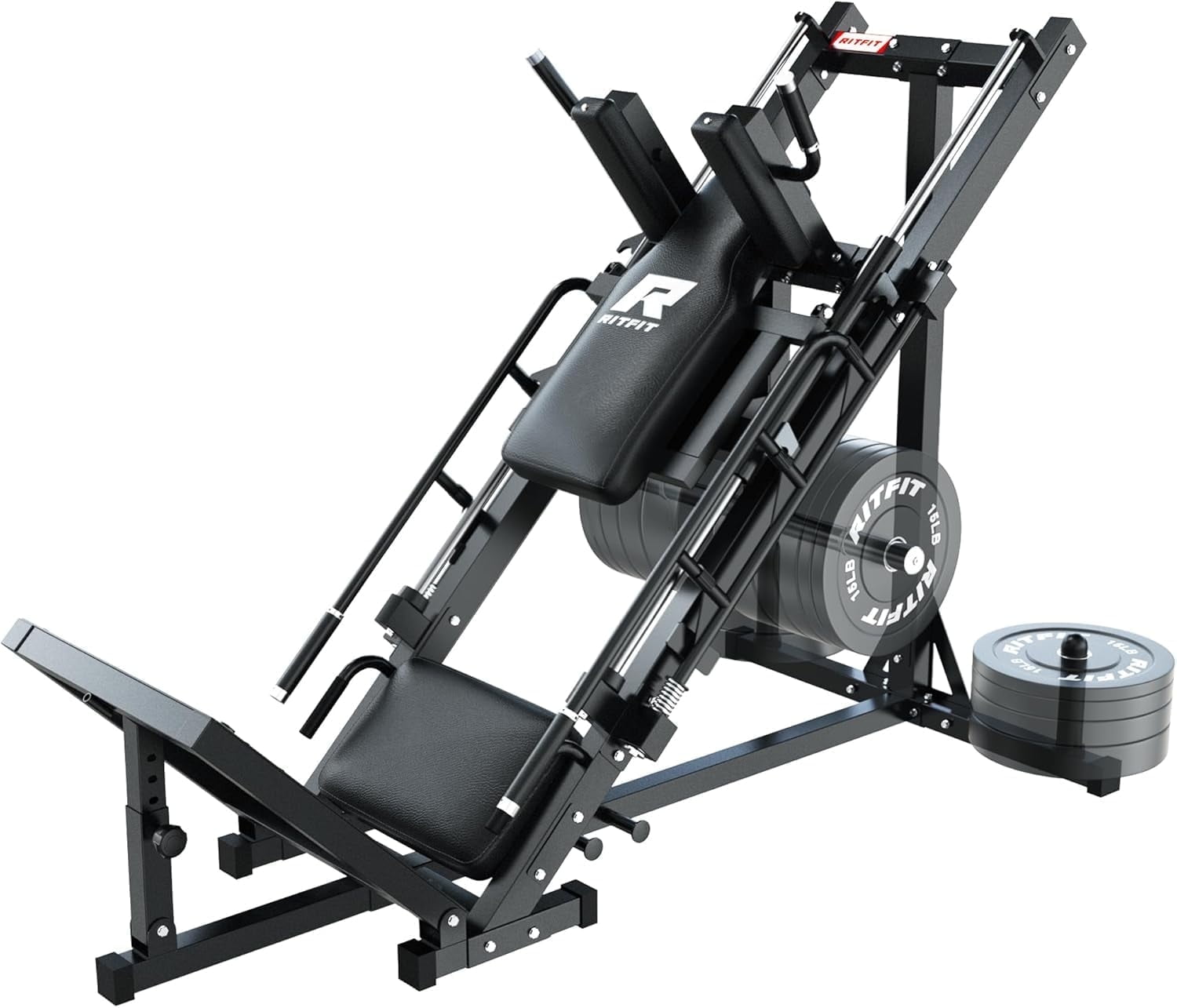 RitFit Leg Press Hack Squat Machine, Professional Adjustable Leg Press ...