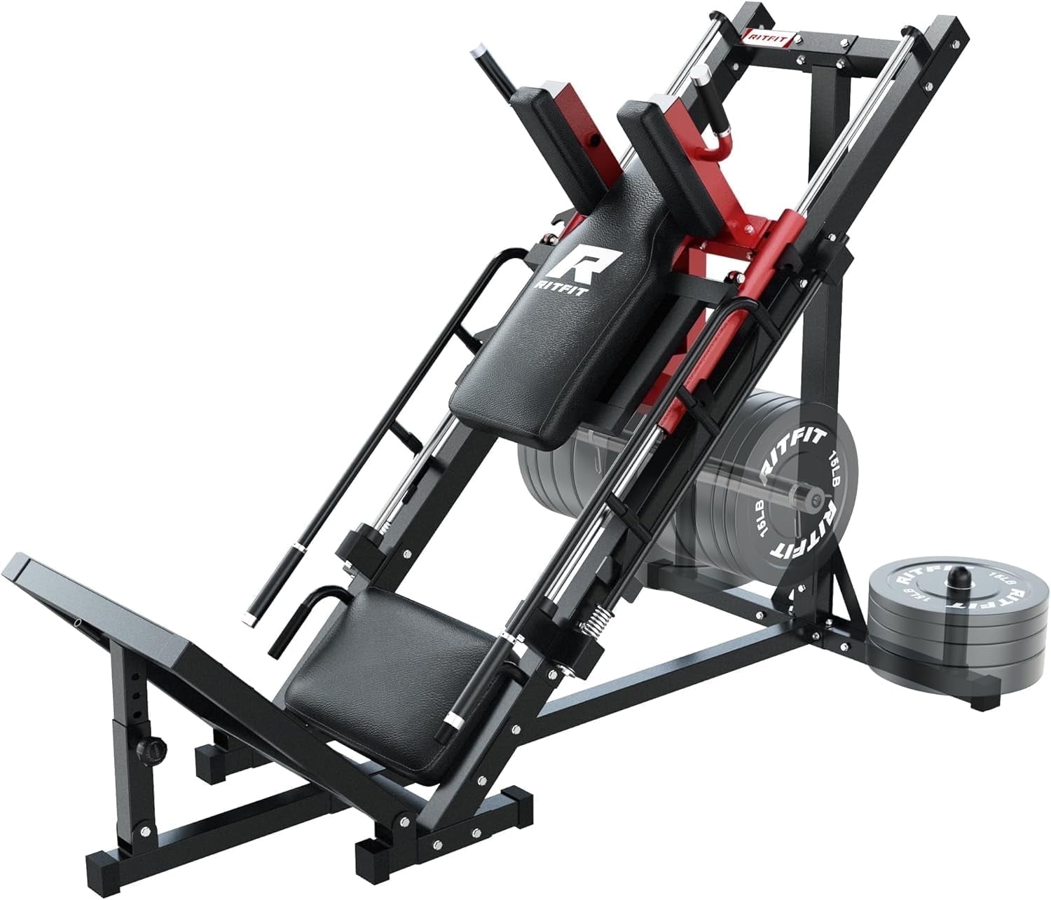 RitFit Leg Press Hack Squat Machine, Professional Adjustable Leg Press ...