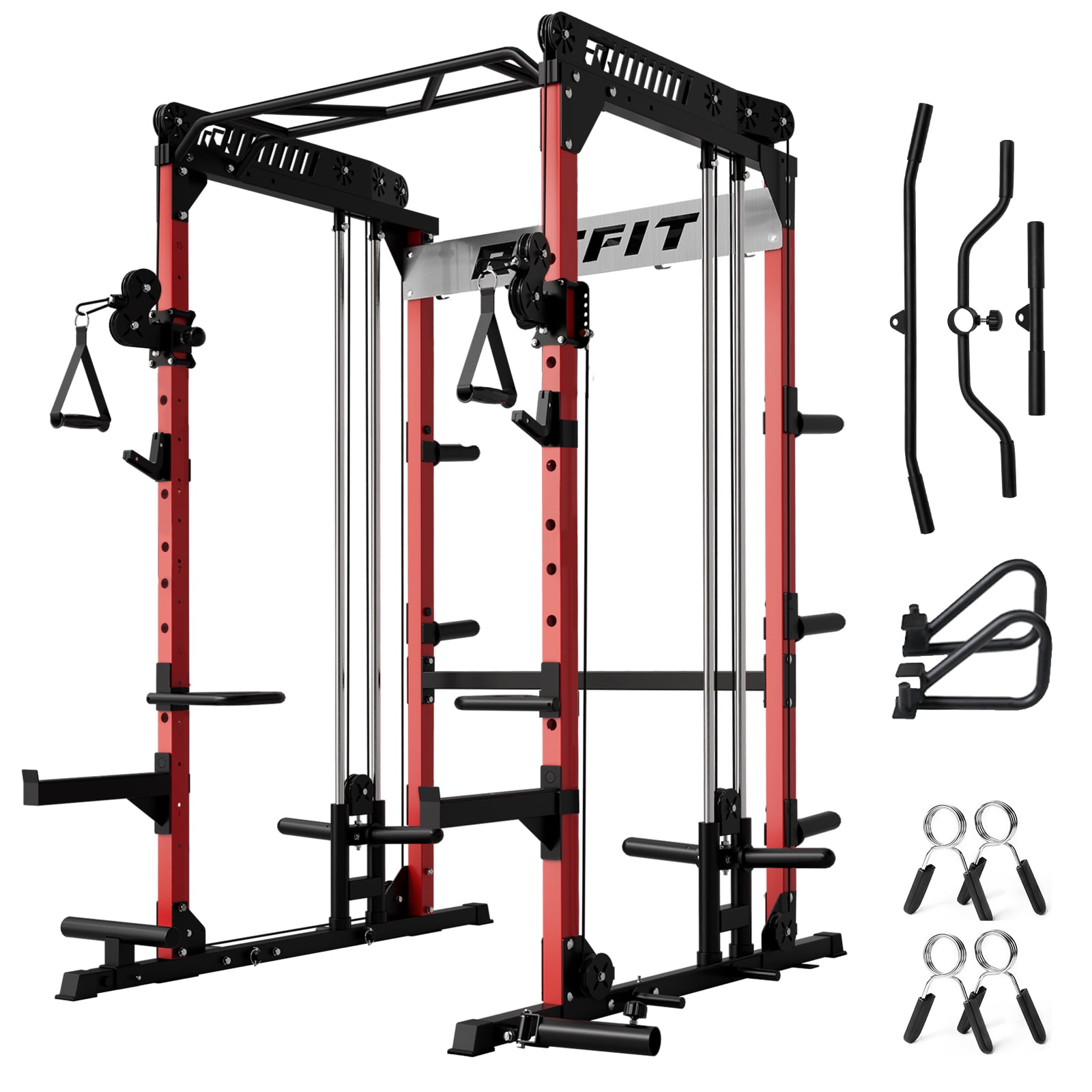RitFit M1-C Power Cage with Cable Crossover System, 1600 LBS Capacity ...