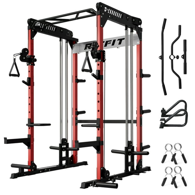RitFit M1-C Power Cage with Cable Crossover System, 1600 LBS Capacity ...