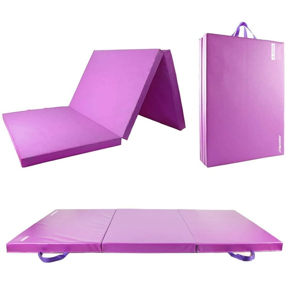 RitFit Upgraded Folding Exercise Mat, 2 Inch Thick Gymnastics Mat 3’x6 ...