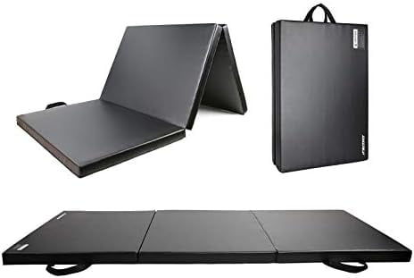 RitFit Upgraded Folding Exercise Mat, 2 Inch Thick Gymnastics Mat 3’x6 ...