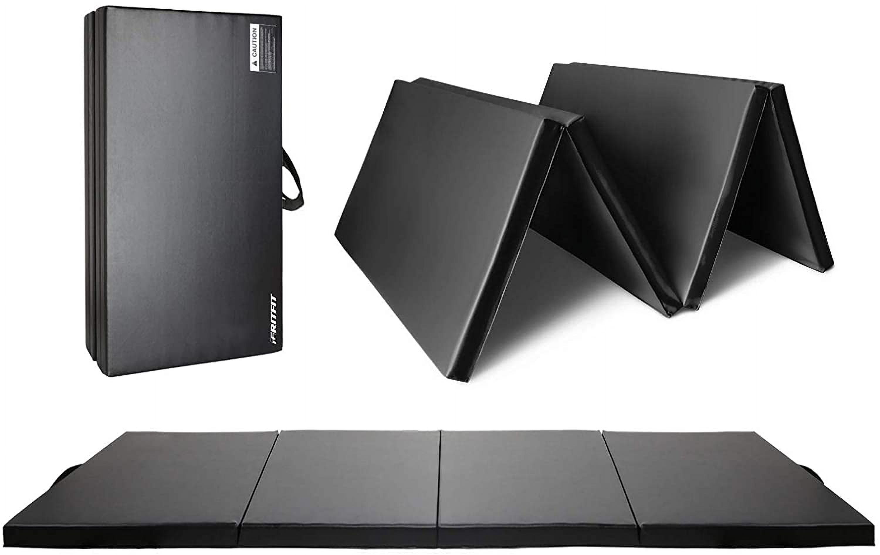 RitFit Upgraded Folding Exercise Mat, 2 Inch Thick Gymnastics Mat 3’x6 ...