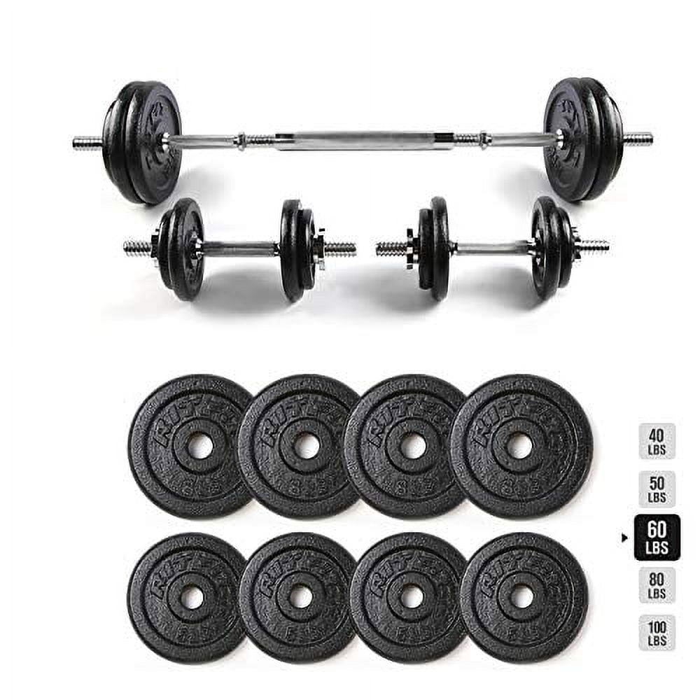 RitFit Adjustable Weights Set, Home Gym Dumbbell Pairs, Workout ...