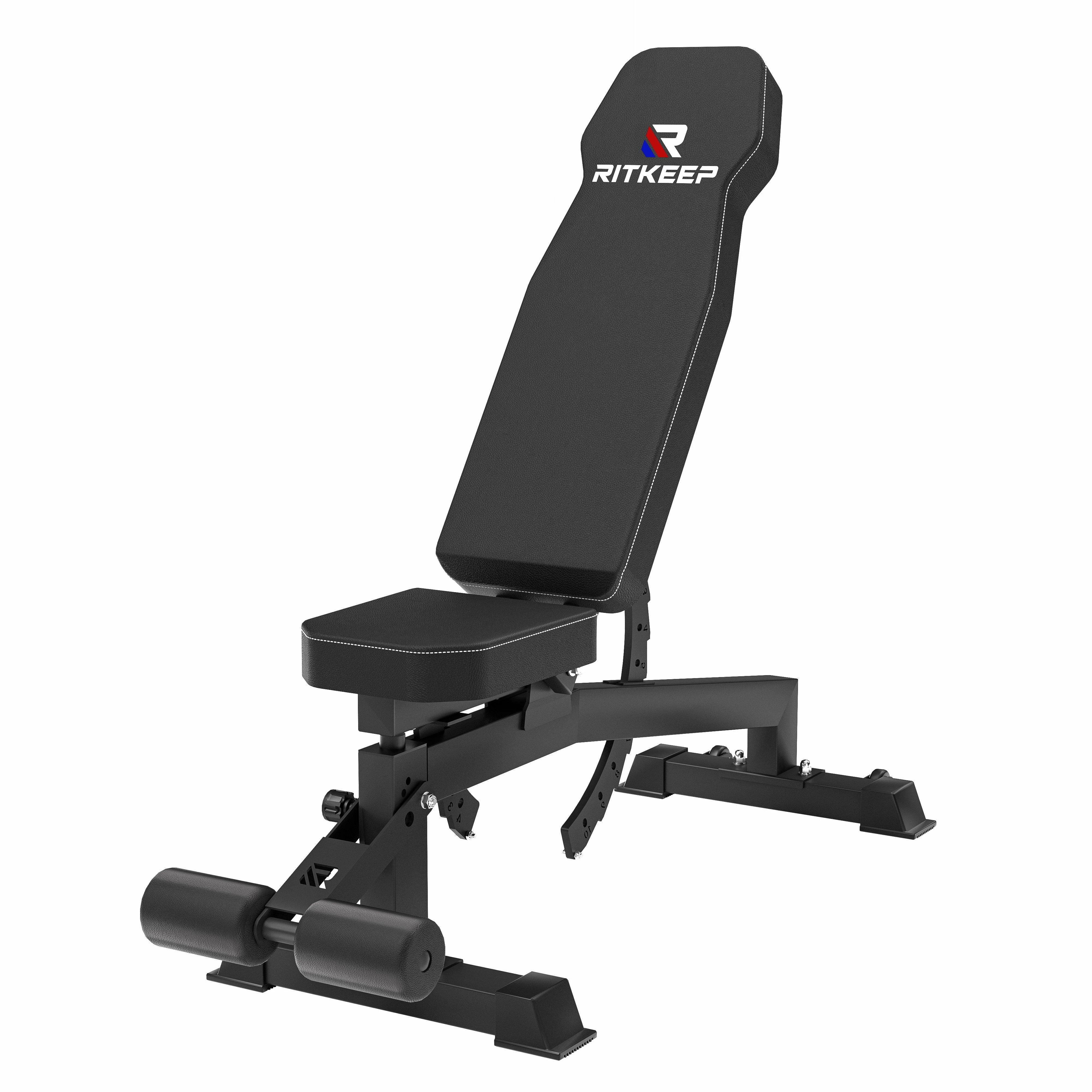 RitKeep Adjustable Weight Bench with Leg Extension and Curl, 1200 lb ...