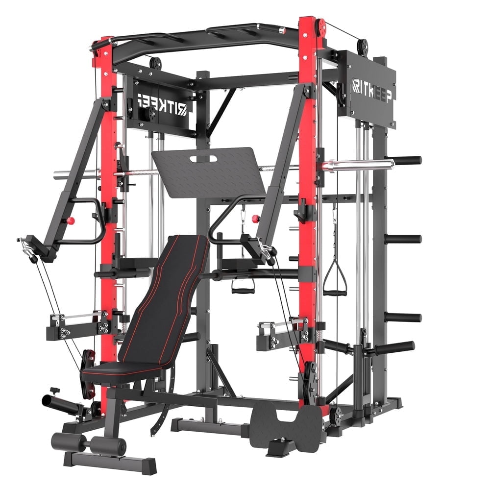 RitKeep Fitness PMAX-4750 Smith Machine Combo with Incline Bench and ...