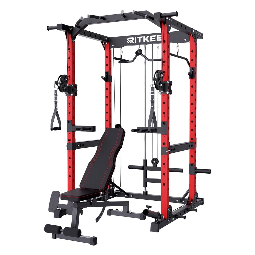 RitKeep M10 Power Cage for Home Strength Training, Workout Cable ...