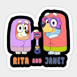 Rita And Janet Sticker Bluey Stickers For Kids, Bluey Stickers Party ...