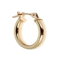 Ritastephens 14K Real Yellow Gold Men's Single Tubular Hoop Earring ...