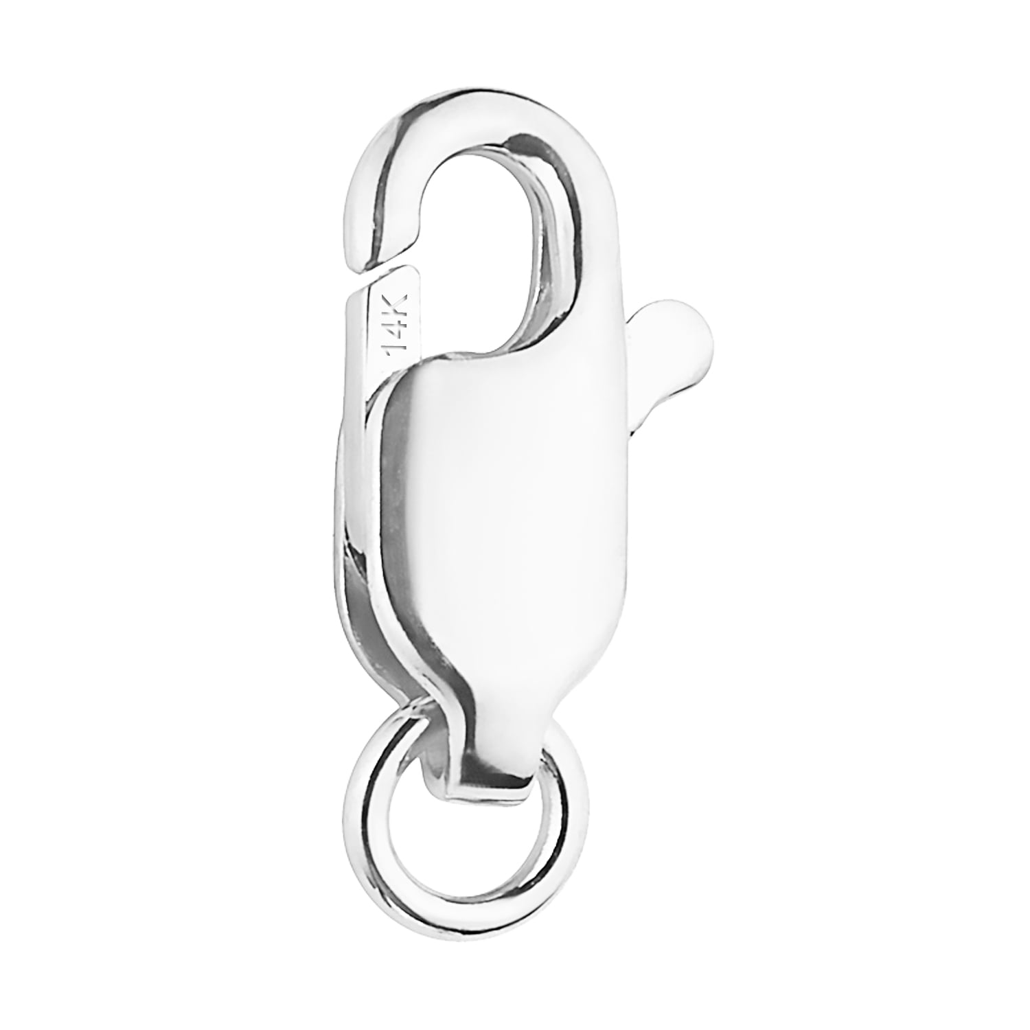 Ritastephens 14k White Gold Necklace Lobster Catch Jump Ring Lock ...