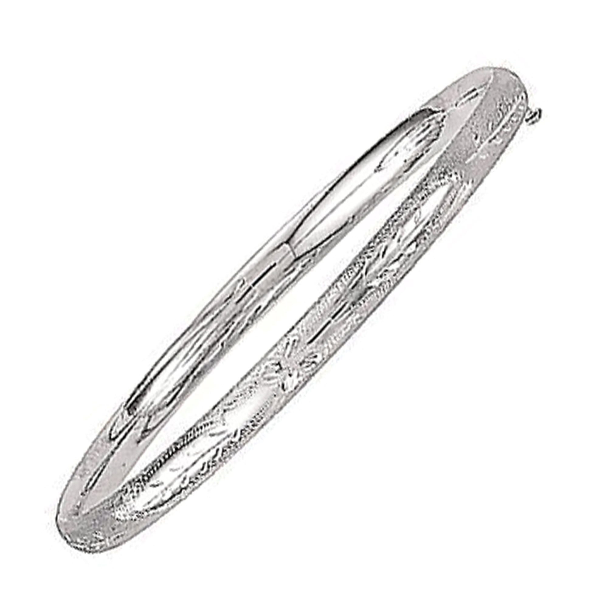 Silver Hinged Bangle Safety Chain