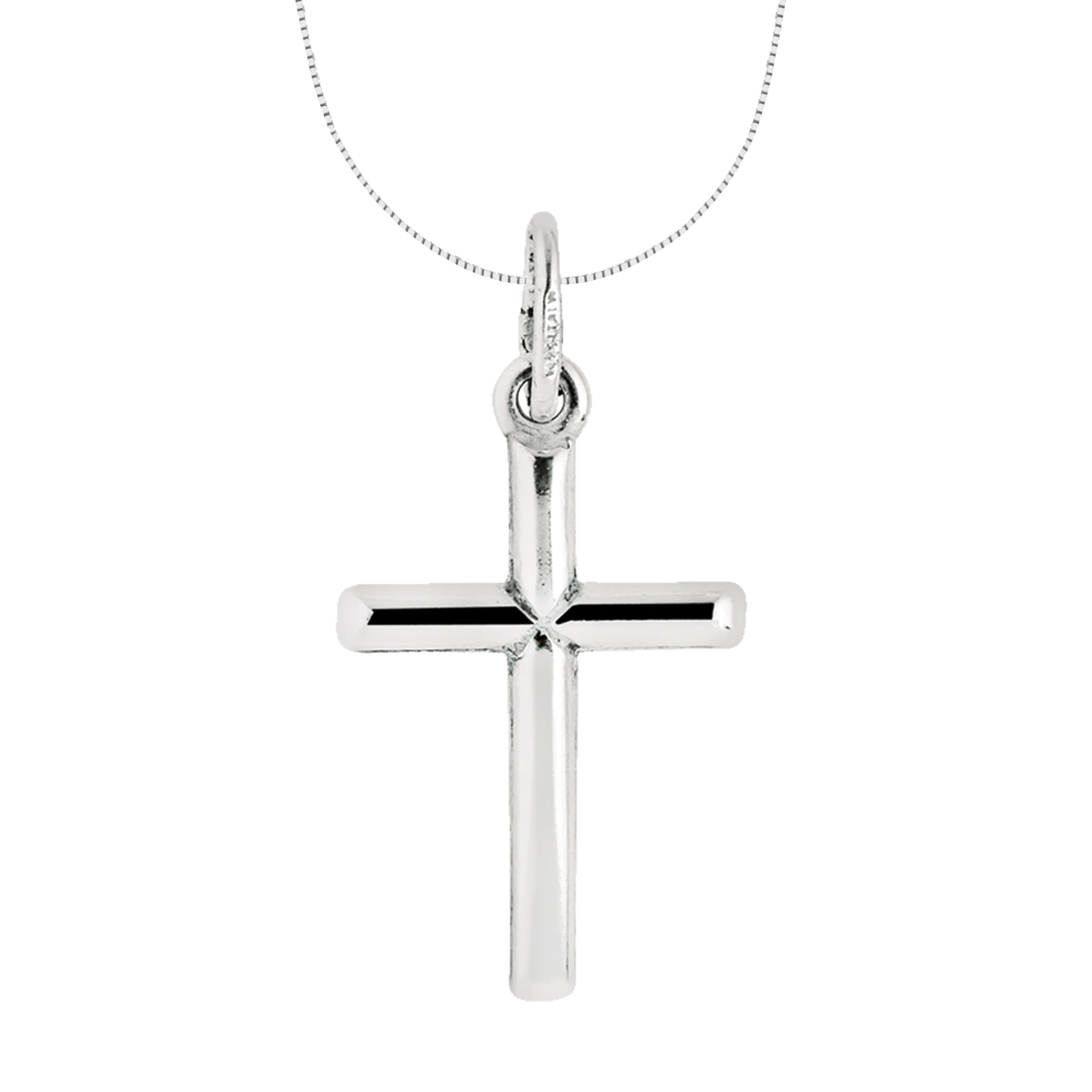 Ritastephens Sterling Silver Unisex Italian Religious Cross Charm 25mm ...