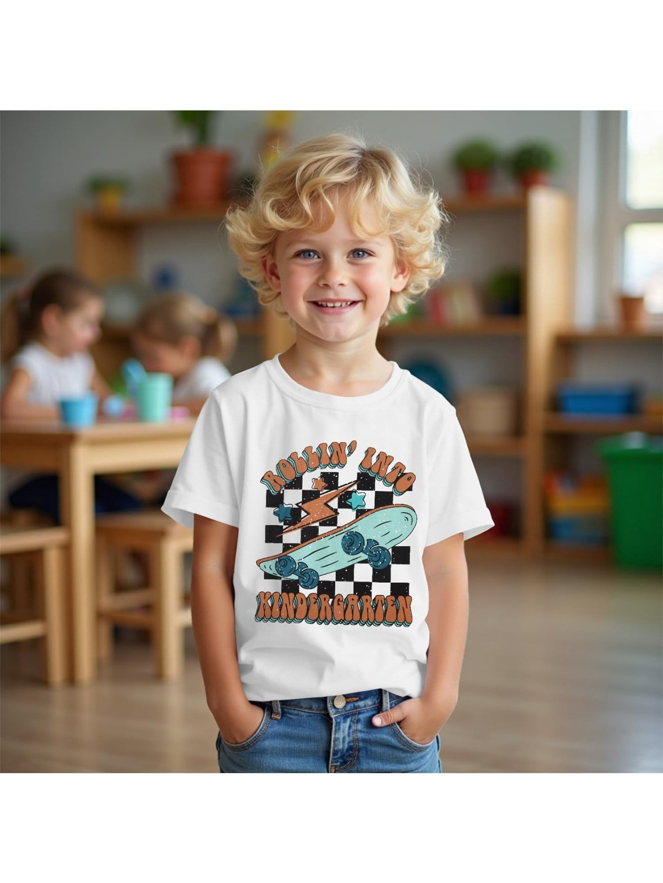 Ritatte Rolling Into Kindergarten Shirt Toddler Boys Skateboard Back to ...