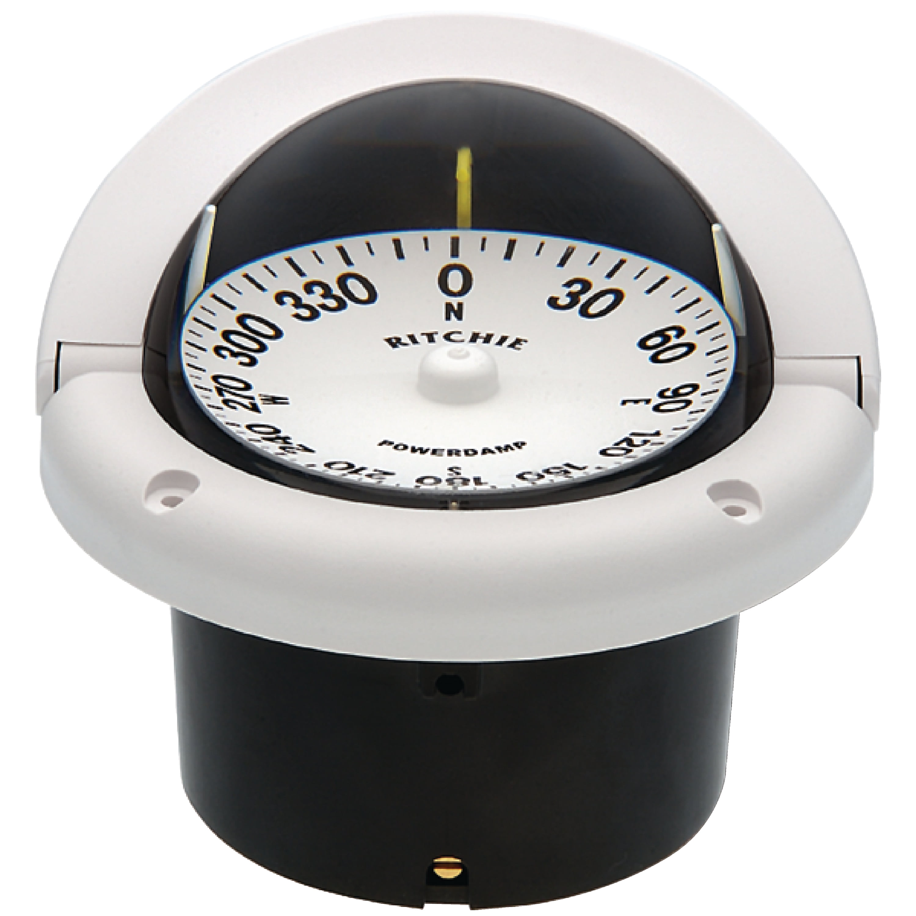 Ritchie HF742W Helmsman White Flat Dial Boat Compass with Green Light ...