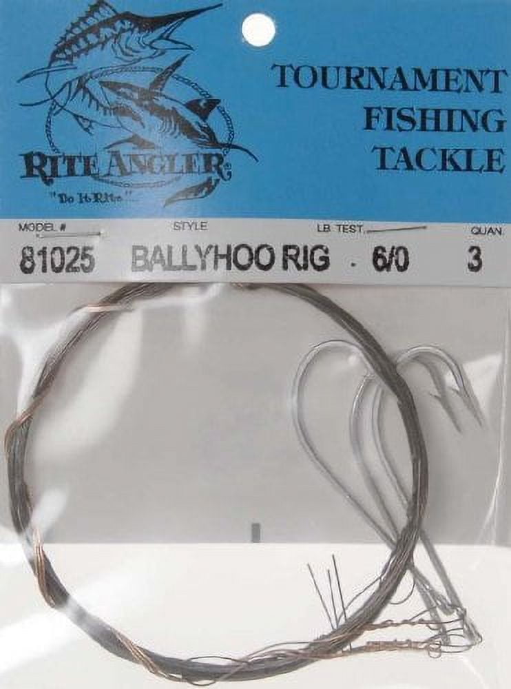 Preserve Rite Angler Ballyhoo Rig 3-Pack, Saltwater Fishing Hooks, 6 ...