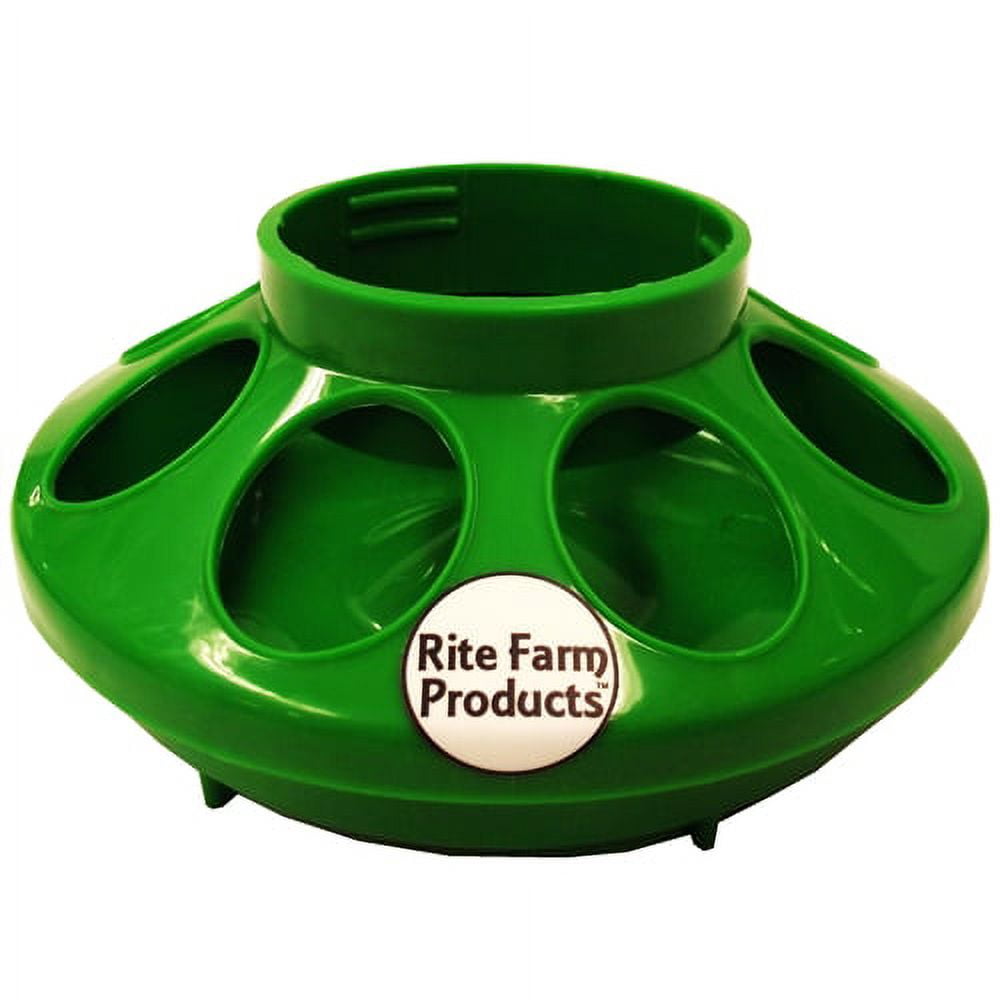 Rite Farm Products Green Chicken Chick Feeder Base For 1 Quart Jars ...