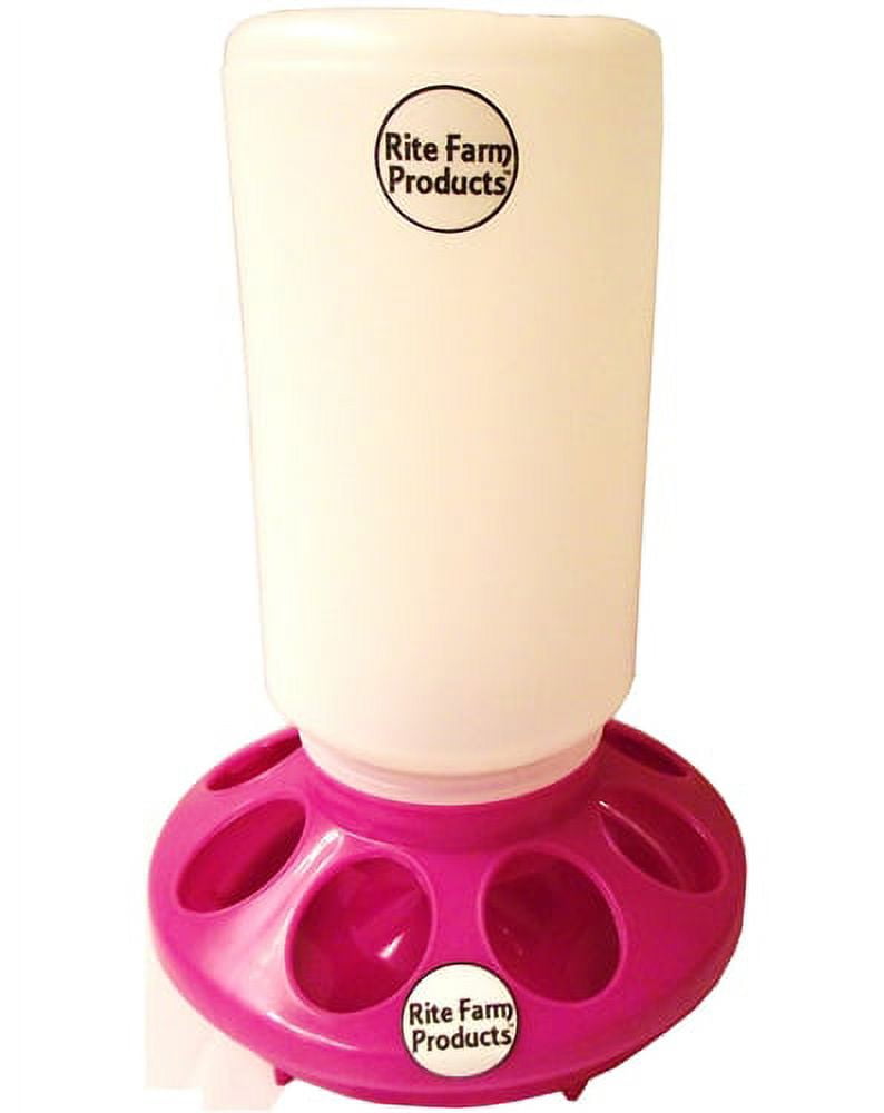 Rite Farm Products Pink 1 Quart Poultry Chicken Chick Feeder - Walmart.com