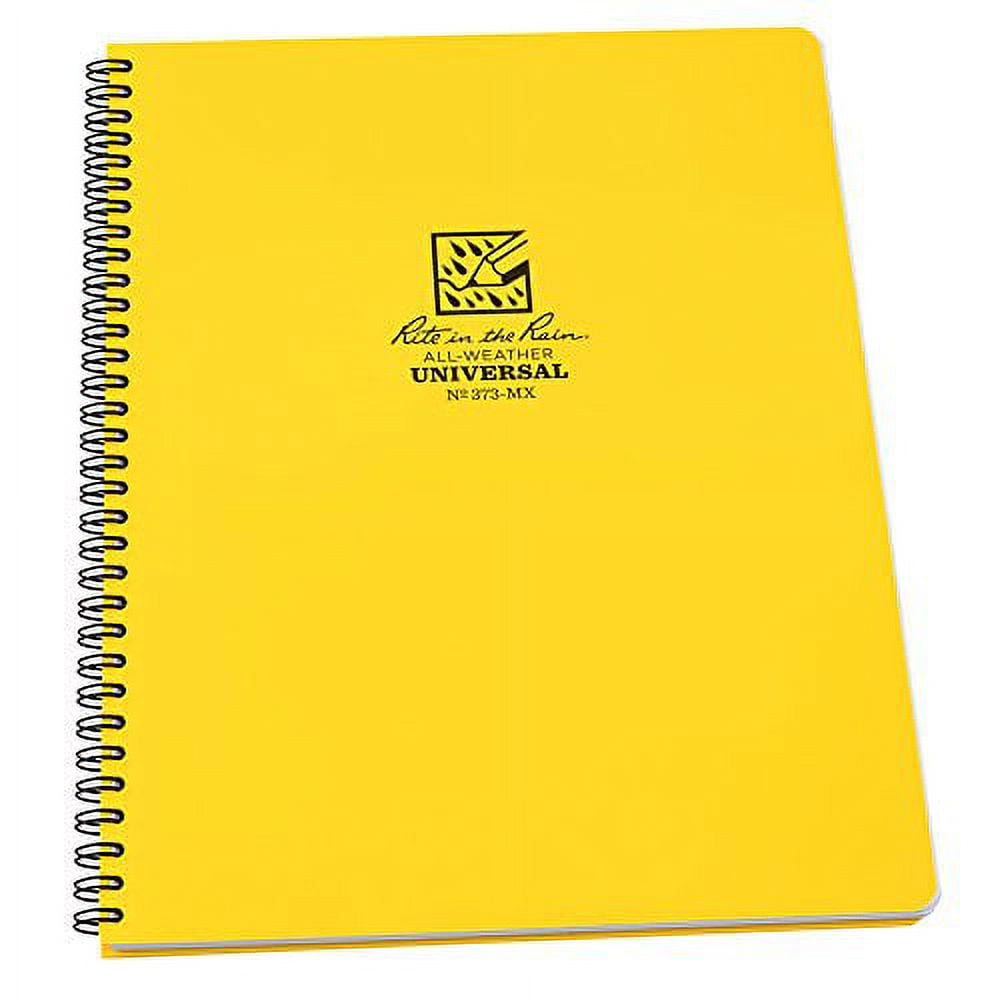 Rite In The Rain Weatherproof Side Spiral Notebook, Yellow Cover, Universal... - Walmart.com