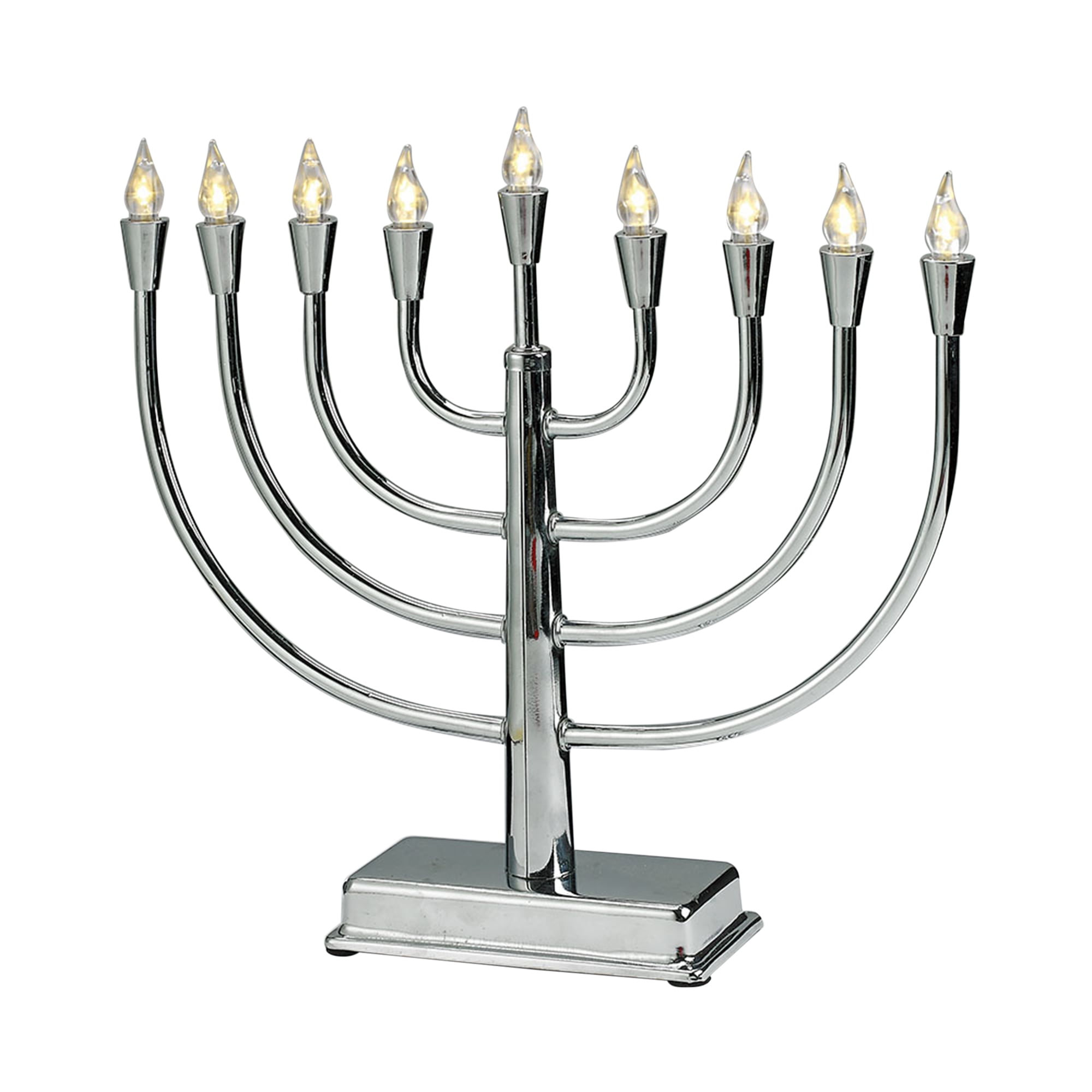 Rite Lite 12.25" Lustrous Polished LED Electric Hanukkah Menorah ...