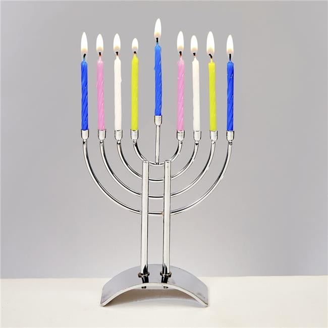 Rite Lite M-17007 4 x 5 in. Handcrafted Steel Mini Menorah Set with 24 ...