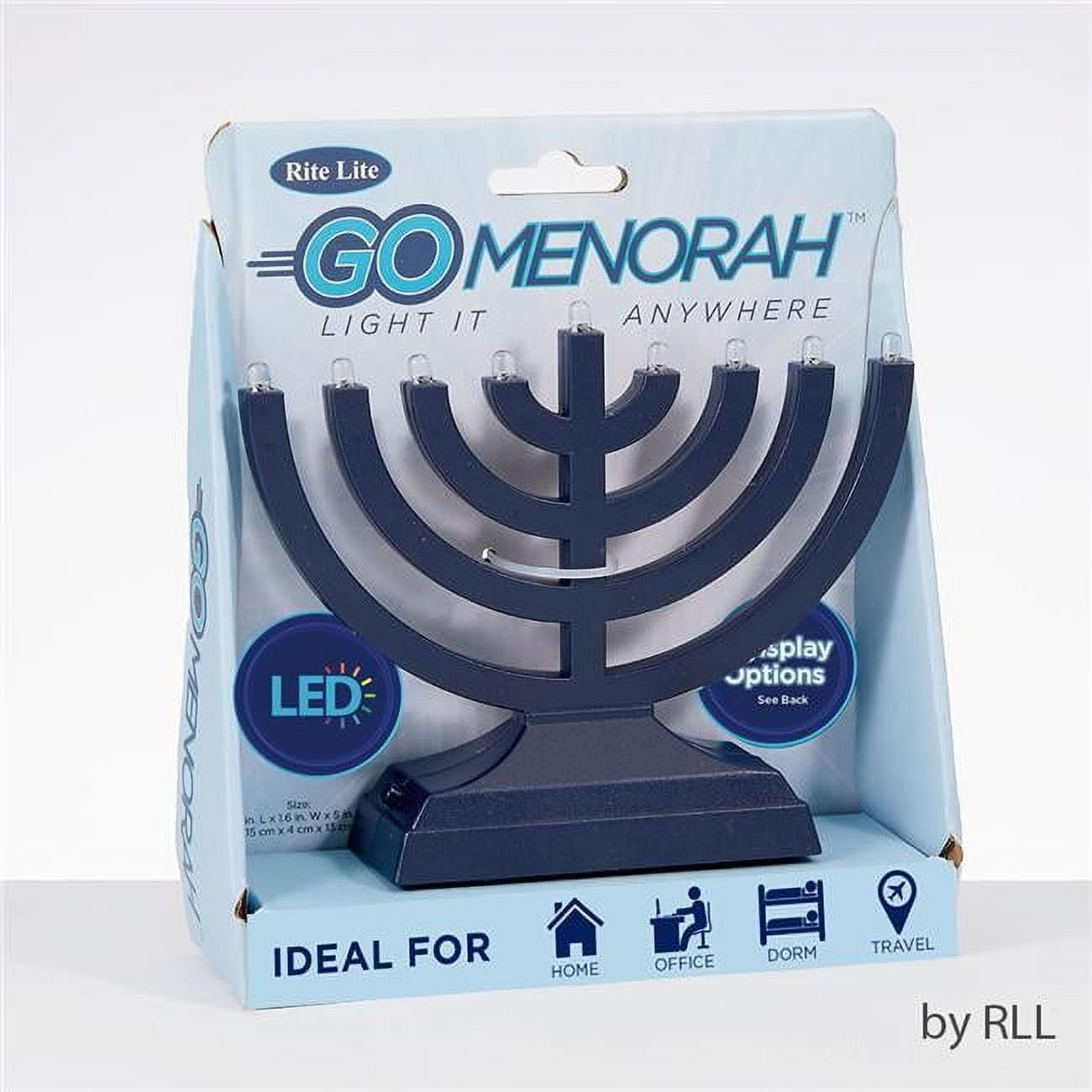 Rite Lite 6 x 5 ft. Go Menorah Light it Anywhere LED Battery & USB ...