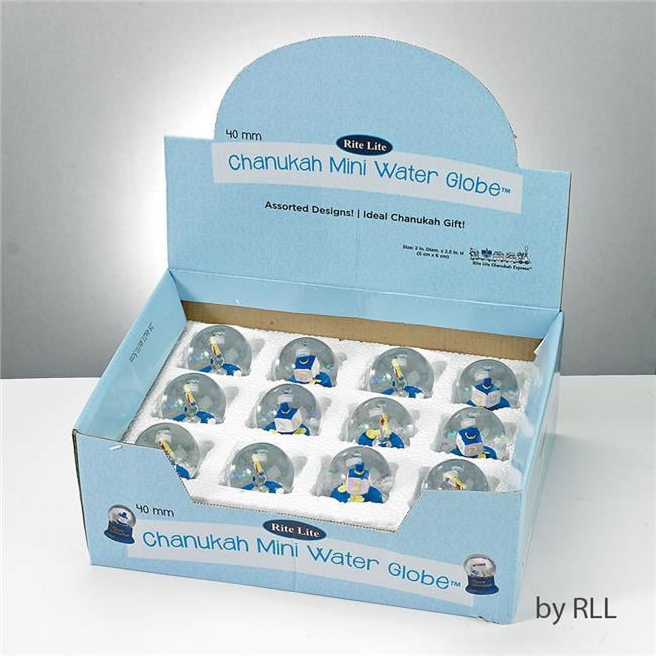Rite Lite Chanukah Mini Water Globe, Assorted Designs, Counter Display ...