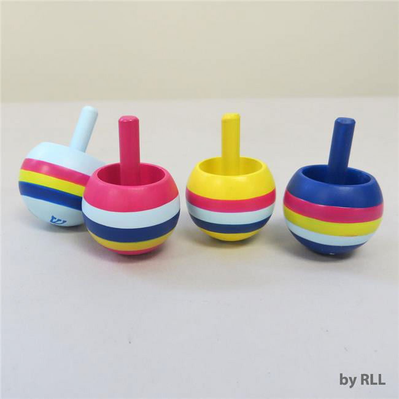 Rite Lite DRL-16-BU Chanukah Wood Flip Dreidels Assorted Colors - Pack ...