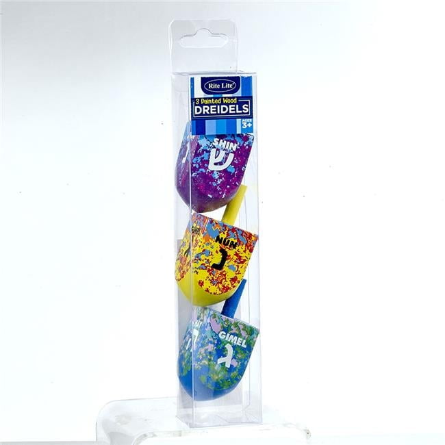 Rite Lite DRL-SPLASH 2.25 in. Large Hand-Painted Splash Wood Dreidels ...