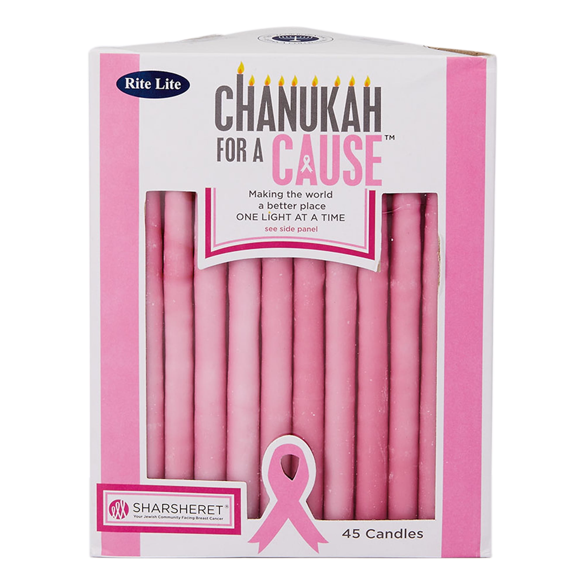 Rite Lite Hanukkah for a Cause Pink Breast Cancer Candles - 5 ...