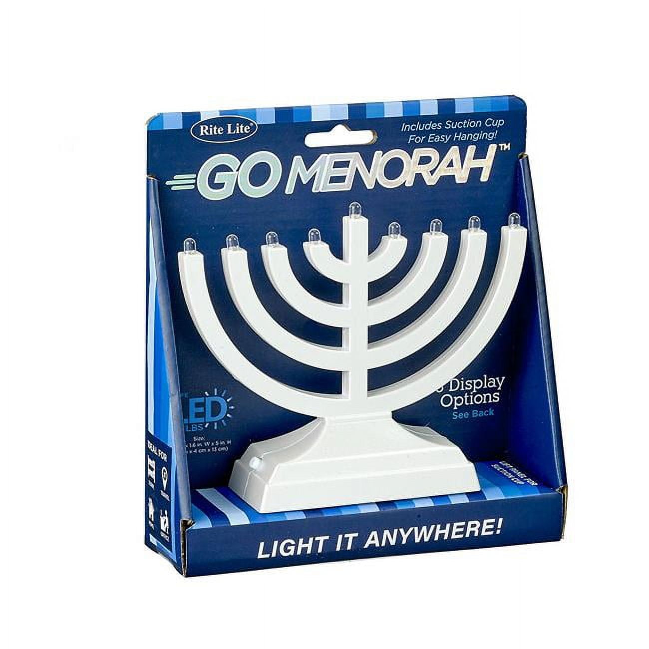 Rite Lite JRN-600-PW 6 x 5 in. Go Menorah - Light it Anywhere LED ...