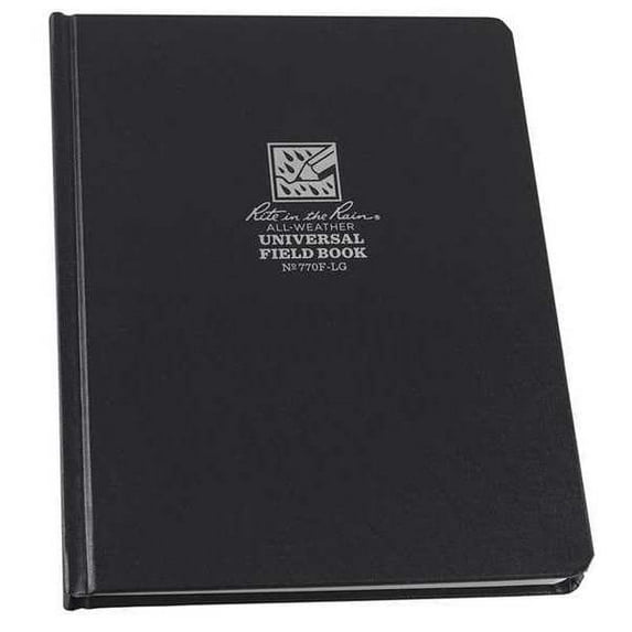 Rite in the Rain Book,Universal,80 Sheets,Black Cover 770F-LG - Walmart.com