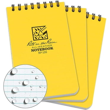Rite in the Rain Weatherproof Mini Stapled Notebook, 3.25" x 4.625 ...