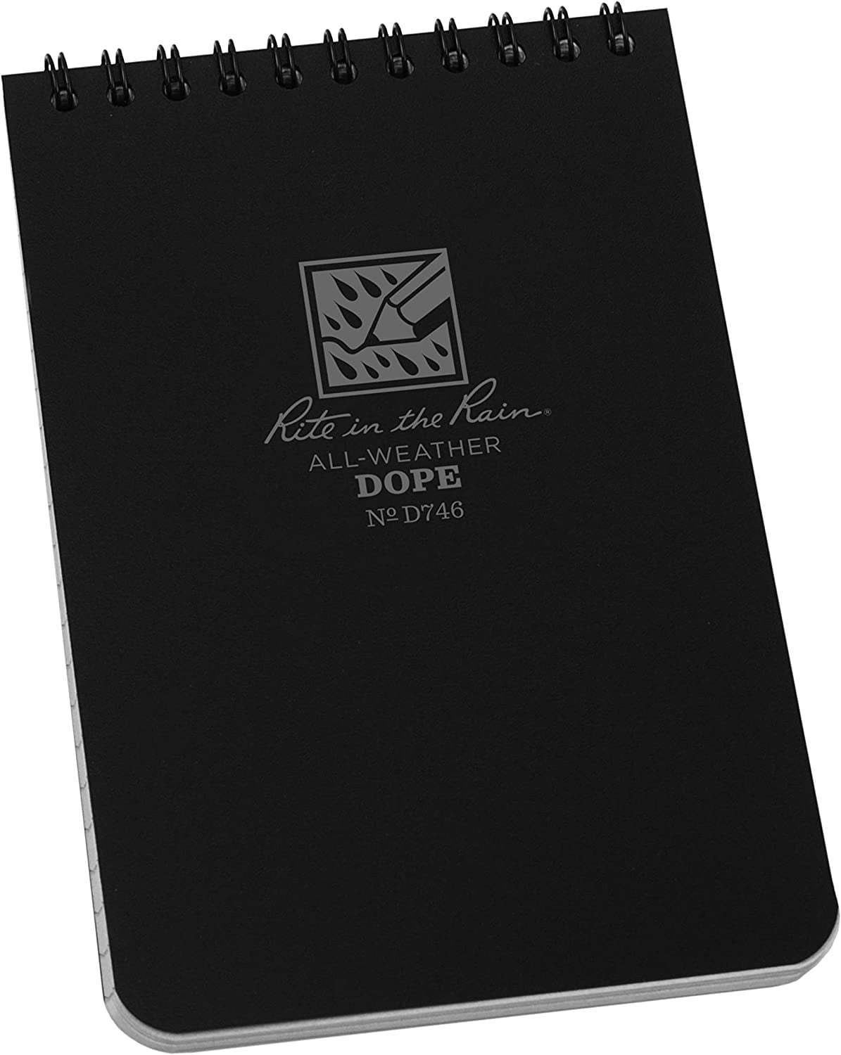 Rite in the Rain D.O.P.E Top Spiral All-Weather Notebook Black ...