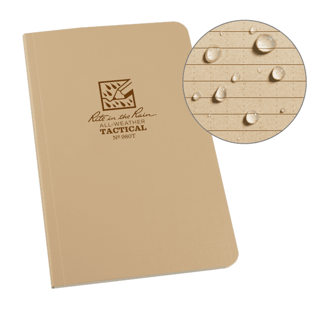 Rite in the Rain Weatherproof Leader Book, 4.625” x 7”, Tactical Tan ...