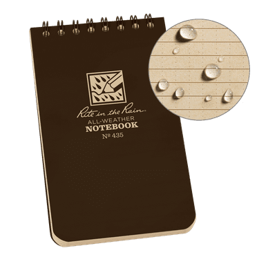 Rite in the Rain Weatherproof Mini Stapled Notebook, 3.25" x 4.625 ...
