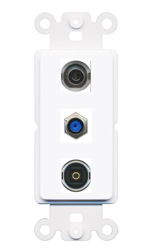 RiteAV 1 Port 3.5mm F81 TOSLINK Coupler Jack Insert Rocker Module ...